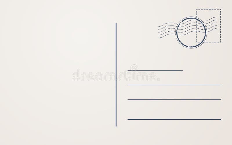 Postcard Background Template. Postal Card Back Design. Stock Vector ...