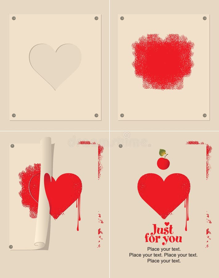 Postcard Confession of Love Stock Vector - Illustration of decoration ...