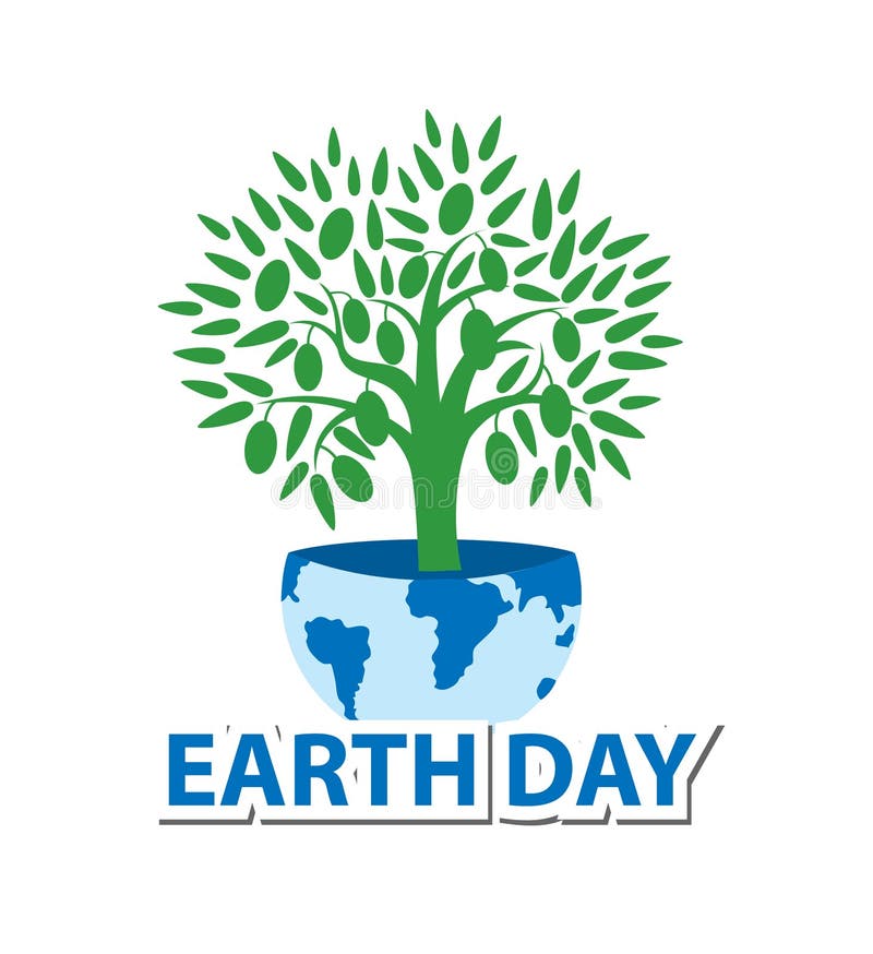 Postcard Congratulations on the Earth Day. Stock Vector - Illustration ...