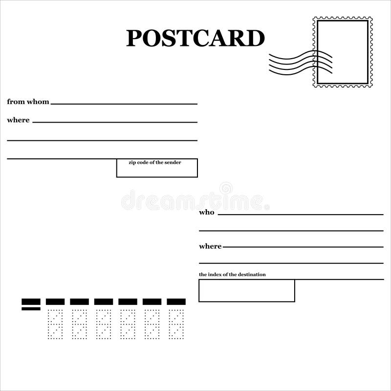 Postcard stock vector. Illustration of note, aged, card - 89201469