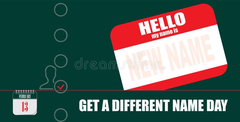 Postcard Get Different Name Day Stock Vector - Illustration of ...