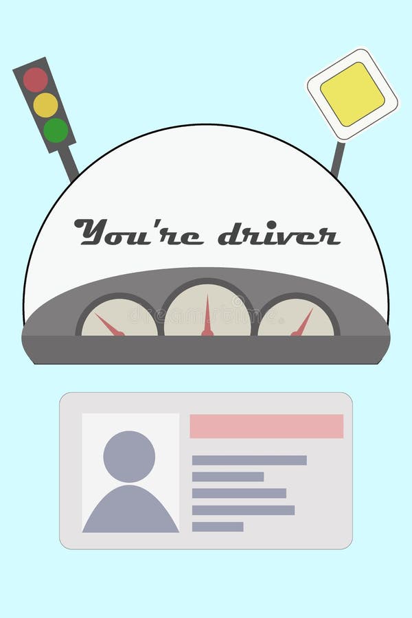 Postcard about Getting a Driver License Stock Vector - Illustration of ...