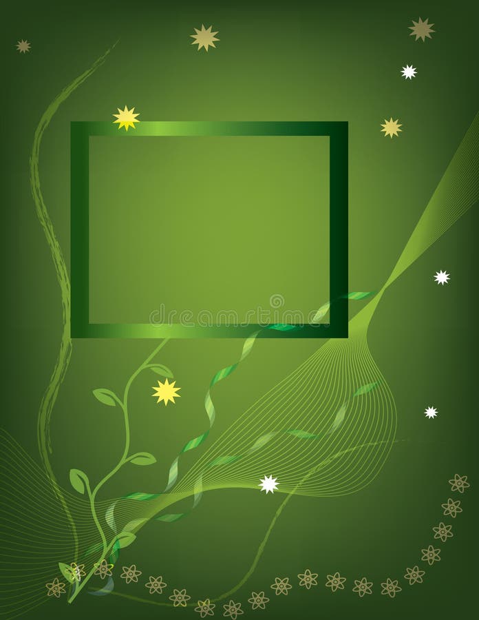 Postcard with Green Backgrounds Stock Vector - Illustration of vector ...