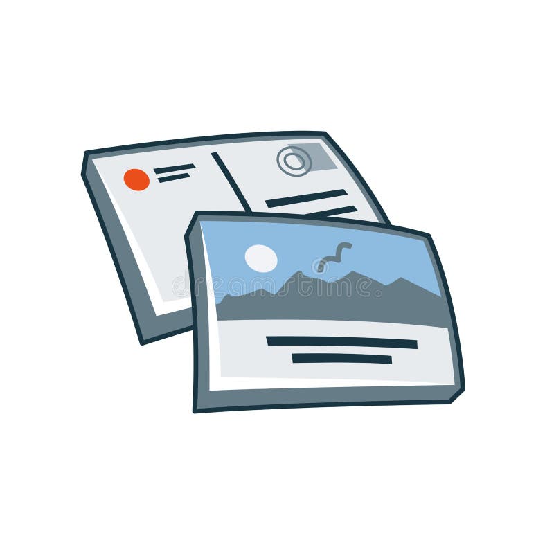 Posters or Flyers Icon in Cartoon Style Stock Vector - Illustration of ...