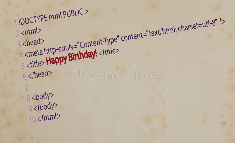 Postcard happy Birthday! stock image. Image of paper - 92035131