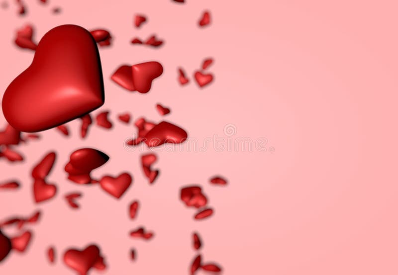 Postcard from hearts stock illustration. Illustration of celebration ...