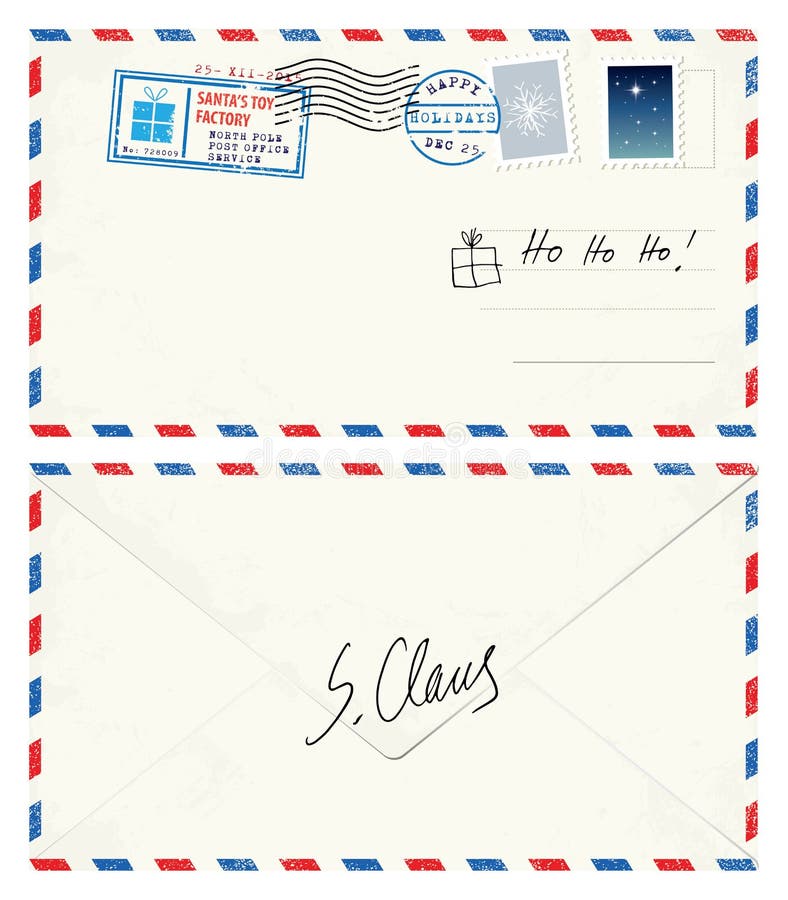 Postcard Letter from Santa stock vector. Illustration of handwriting ... Postcard Letter from Santa stock vector. Illustration of handwriting ...