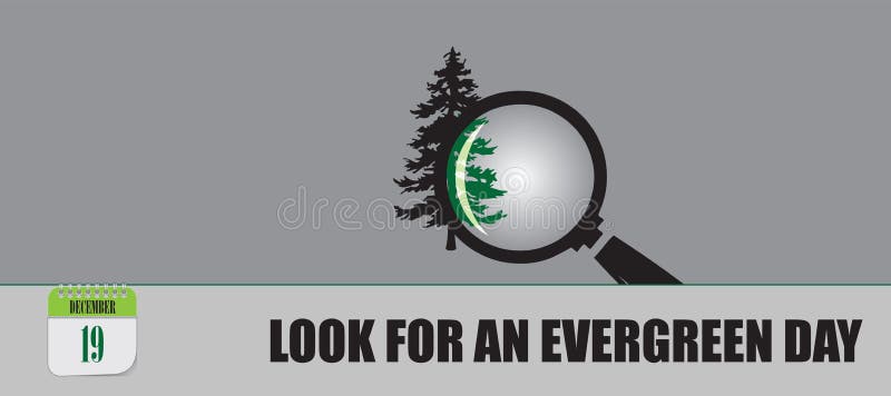 Postcard Look for Evergreen Day Stock Vector - Illustration of ...
