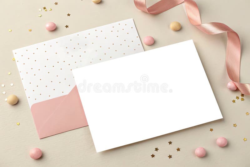 Postcard Mockups Displayed in a Stylish and Realistic Setting Stock ...