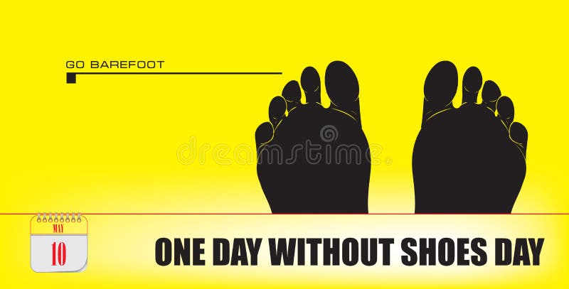 Postcard One Day without Shoes Day Stock Vector - Illustration of mail ...