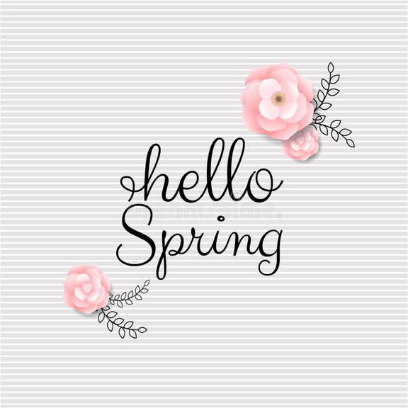 Postcard Pink Flowers and Text Stock Vector - Illustration of greeting ...