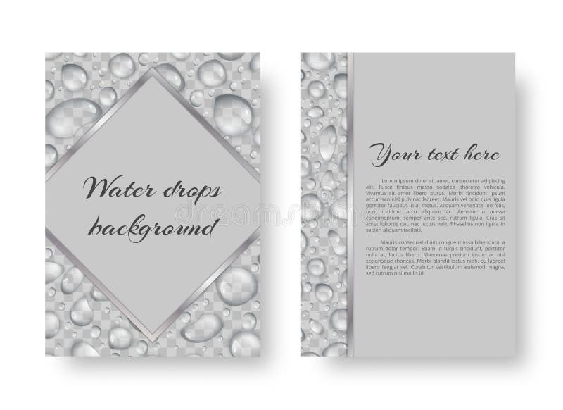 Postcard with rain drops stock vector. Illustration of luxurious ...