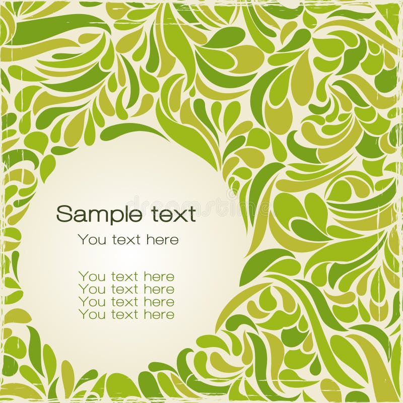 Postcard retro green stock vector. Illustration of card - 25453109