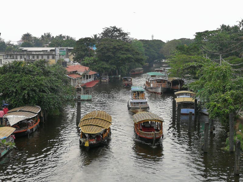 Postcard Scene from Kerala Backwaters, India. Editorial Stock Photo ...