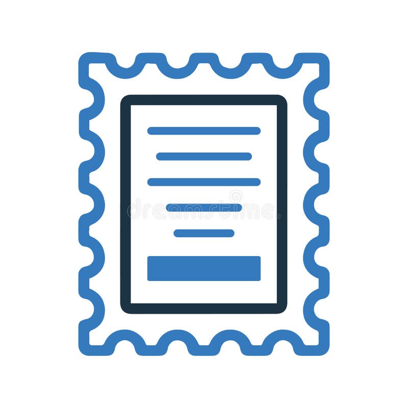 Postcard, Stamp, Label Icon. Simple Editable Vector Design Isolated on ...