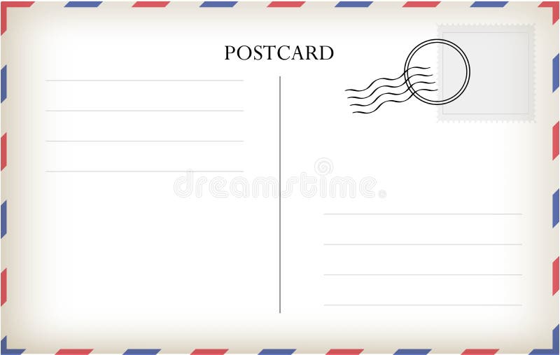 Postcard Template Vector Beautiful Retro Postcard Stock Illustration ...