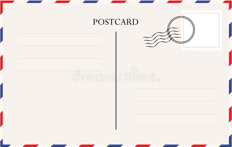 Postcard Template Vector Beautiful Retro Postcard Stock Vector ... Postcard Template Vector Beautiful Retro Postcard Stock Vector ...