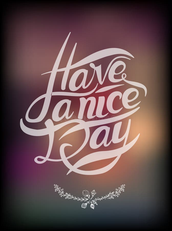 Postcard with Text Have a Nice Day Stock Vector - Illustration of ...