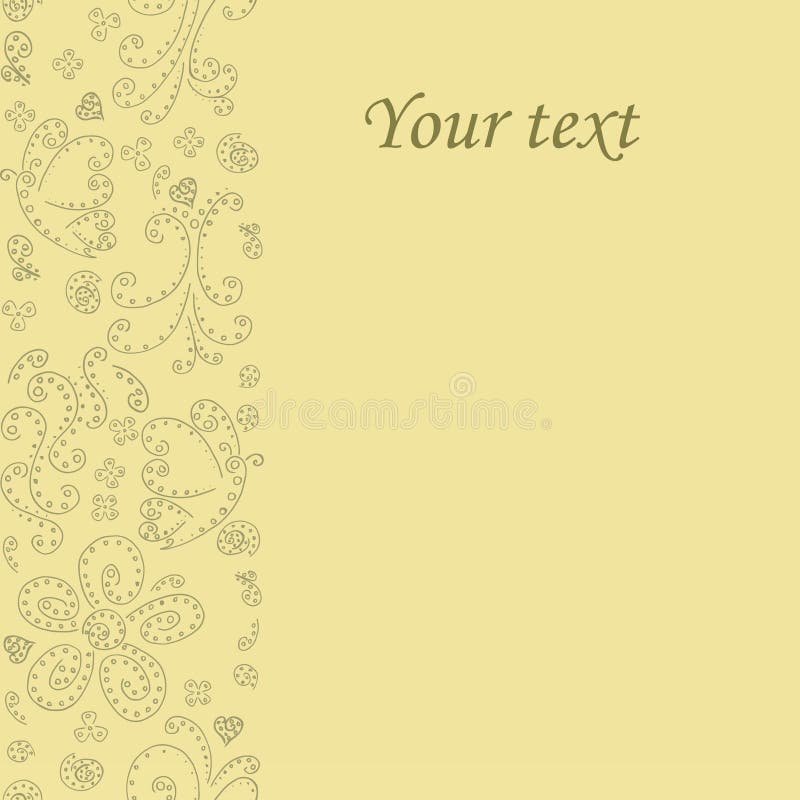 Postcard Vector. Postcard Beige Tones. Postcard with Your Text ...