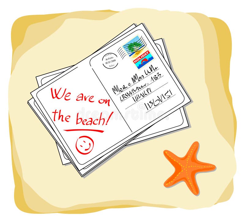 Set postcards stock vector. Illustration of back, layout - 191399934