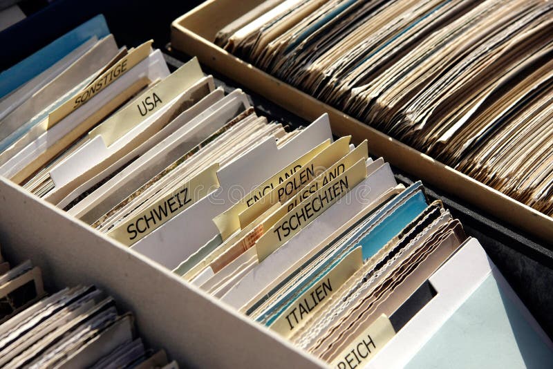 Old Library Index Card from Above Stock Photo - Image of exams ...
