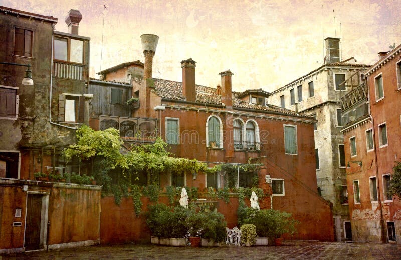 Postcards from Italy (series) Stock Image - Image of beautiful, stained ...