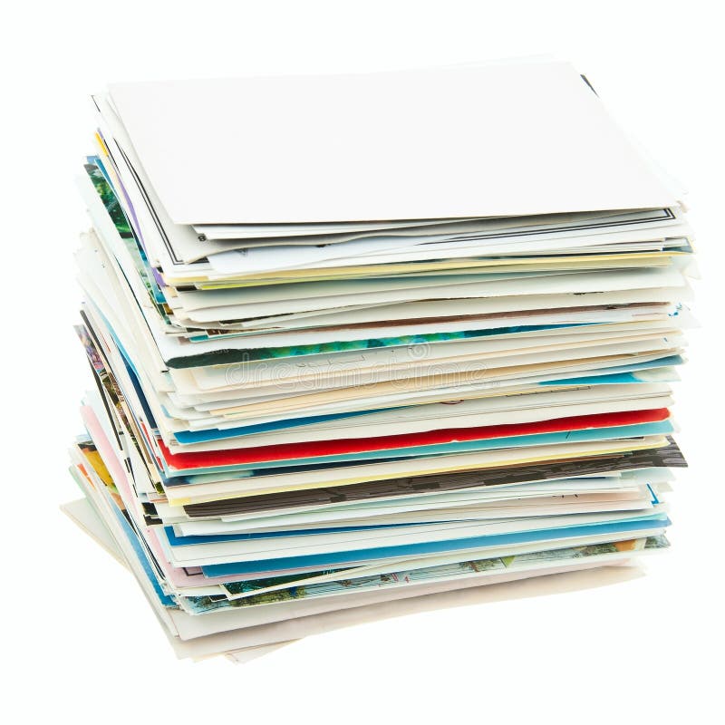 Stack of postcards, photos stock illustration. Illustration of passing ...