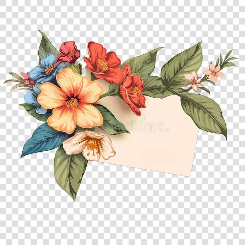 Postcards Transparent Background Realistic Element Stock Illustration ...