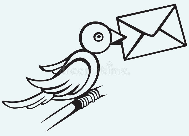 Postduif vector illustratie. Illustration of zaken, kunstwerk - 37858874