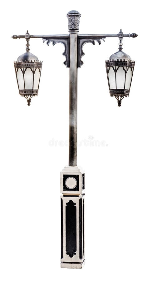 Poste De Luz Da Rua Isolado No Branco Foto de Stock - Imagem de branco ...