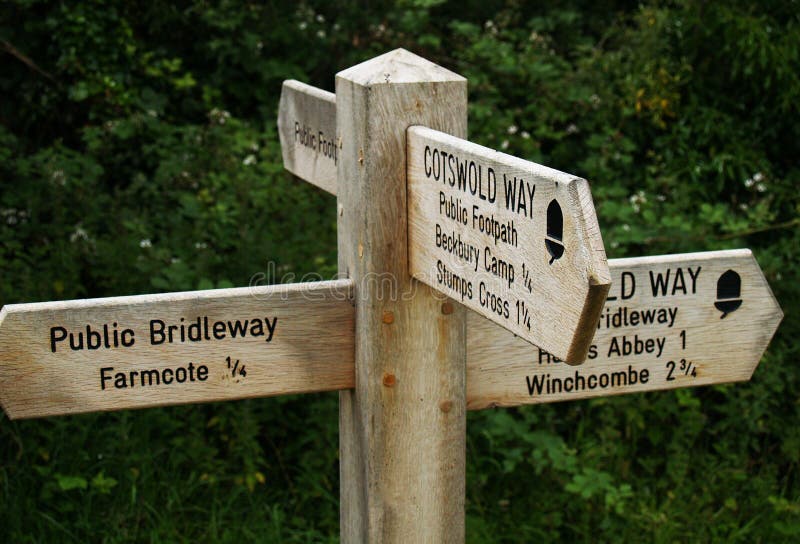 Poste indicador inglés imagen de archivo. Imagen de senderismo - 4127503