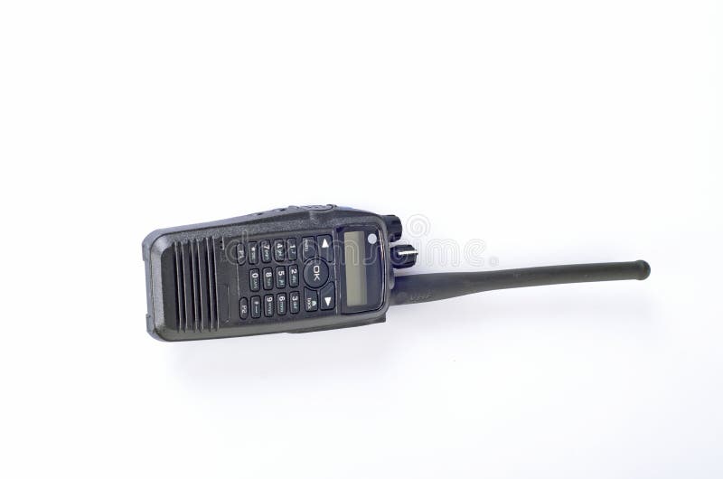 Poste Radio Portatif Professionnel Compact Noir. Photo stock - Image du ...