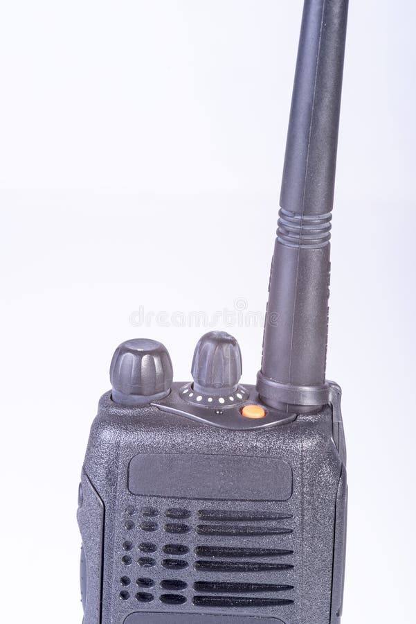 Poste Radio Portatif Professionnel Compact Noir. Image stock - Image du ...