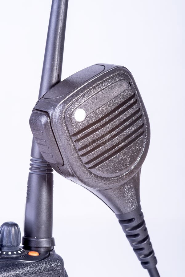 Poste Radio Portatif Professionnel Compact Noir. Image stock - Image of ...