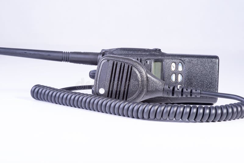 Poste Radio Portatif Professionnel Compact Noir. Image stock - Image du ...