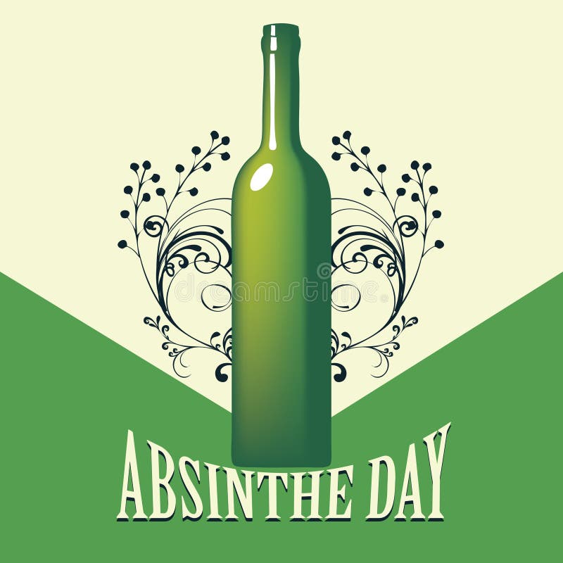 Poster for Absinthe Day stock vector. Illustration of food - 365695354