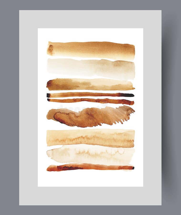 Poster in Abstract Art Style of 60s of Last Century, with Brown ...