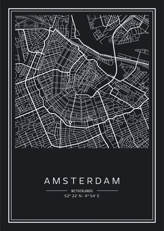 Amsterdam Street Map Stock Illustrations – 401 Amsterdam Street Map ...