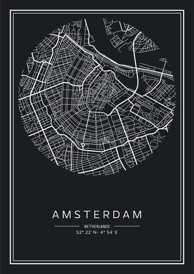 Amsterdam Street Map Stock Illustrations – 401 Amsterdam Street Map ...