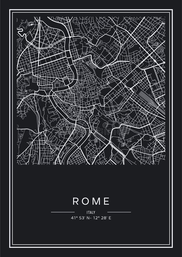 Rome Map Poster Stock Illustrations – 941 Rome Map Poster Stock ...