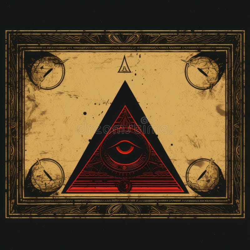 A Poster with an All Seeing Eye on it Stock Photo - Image of isolated ...