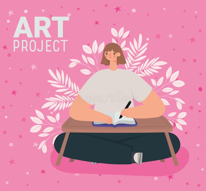 Poster of art project stock vector. Illustration of project - 225716245