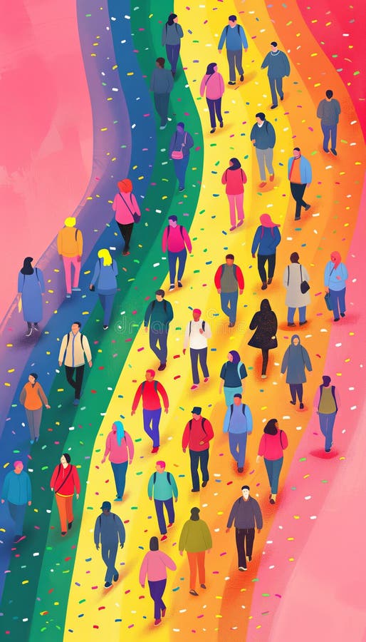 Poster Art for a Propaganda Graphic Poster for a LGBT Pride March Stock ...