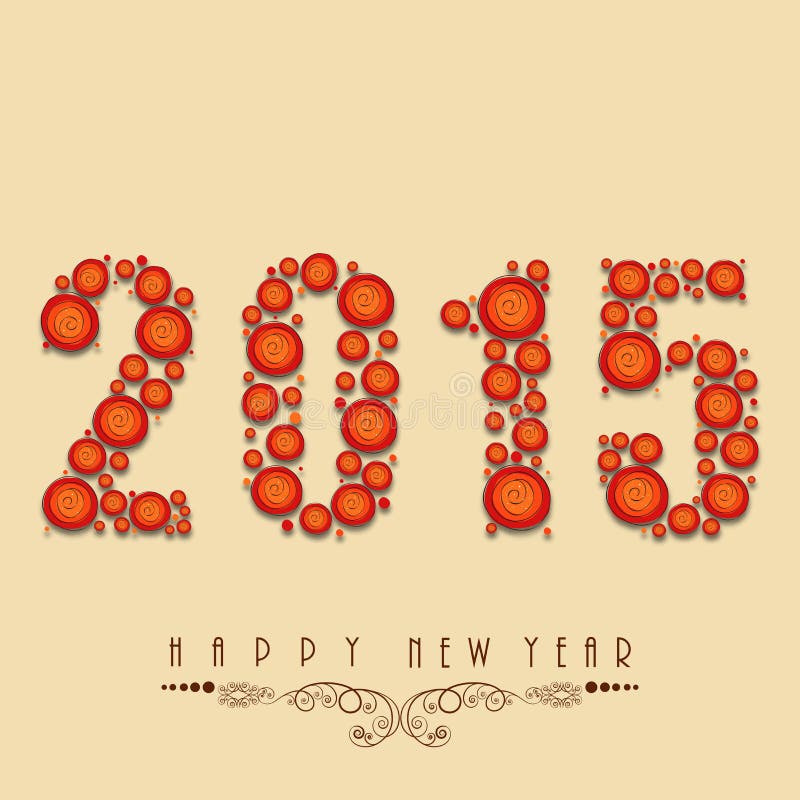 Poster, Banner or Card for Happy New Year 2015. Stock Illustration ...