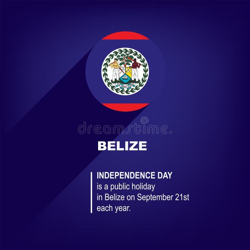 Belize Independence Day Patriotic Design. Stock Vector - Illustration ...