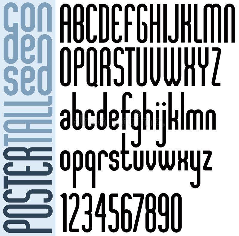 Poster Black Striped Geometric Stylish Font and Numbers Stock Vector ...