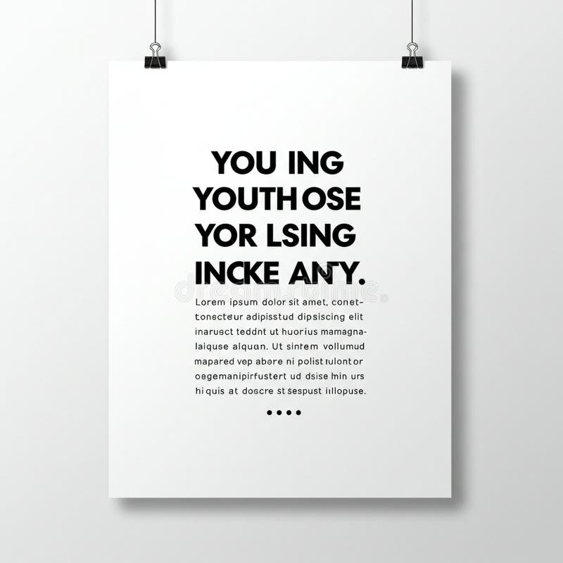 Poster with Bold Black Text on a White Background Includes a Large ...