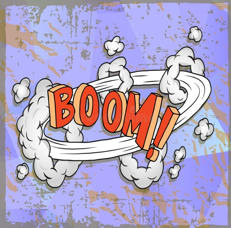 Poster with Boom Comic Strip Stock Illustration - Illustration of boom ...