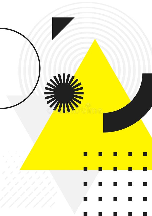 Poster with Bright Bold Geometric Elements Stock Vector - Illustration ...