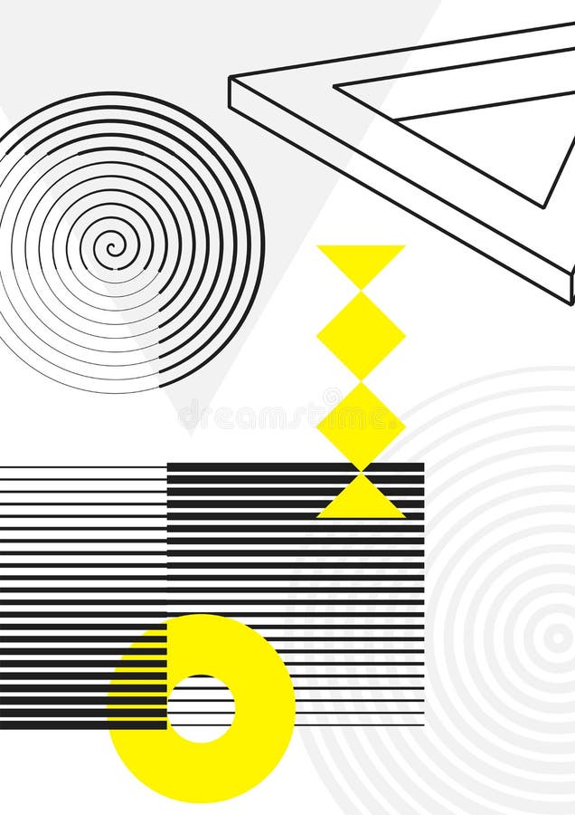 Poster with Bright Bold Geometric Elements Stock Vector - Illustration ...